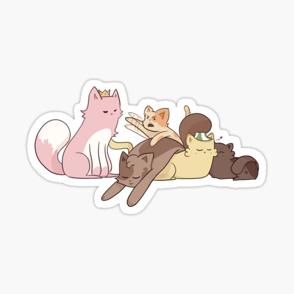 "sbi as cats ( +mumza!)" Sticker for Sale by peachiefilmss | Redbubble