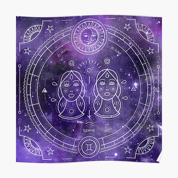 "Zodiac sign Gemini element color" Poster for Sale by Lpbdesign | Redbubble