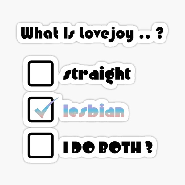 Pegatina «¿Qué es Lovejoy Bars Selección de camisetas» de fowzi | Redbubble