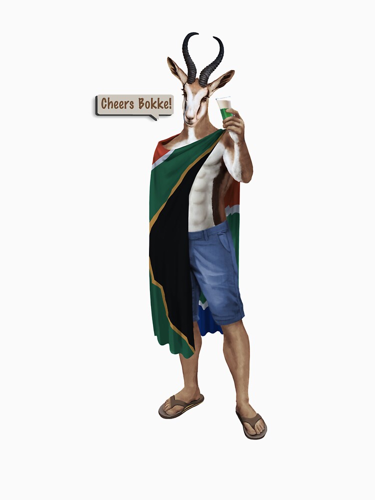 "The Springbok South African Springbokkie Cheers Bokke" T-shirt for ...