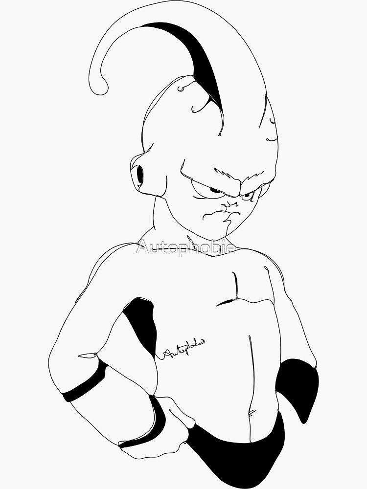 "MAJIN BOO" Sticker for Sale by Autophobie | Redbubble
