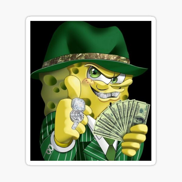"pimp spongebob meme" Sticker for Sale by debracornell97 | Redbubble