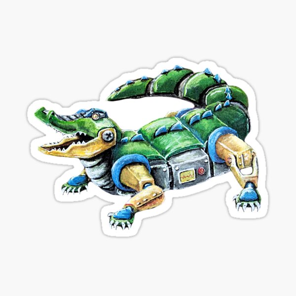 "Chomp The Robo-Gator" Sticker for Sale by justafriend | Redbubble