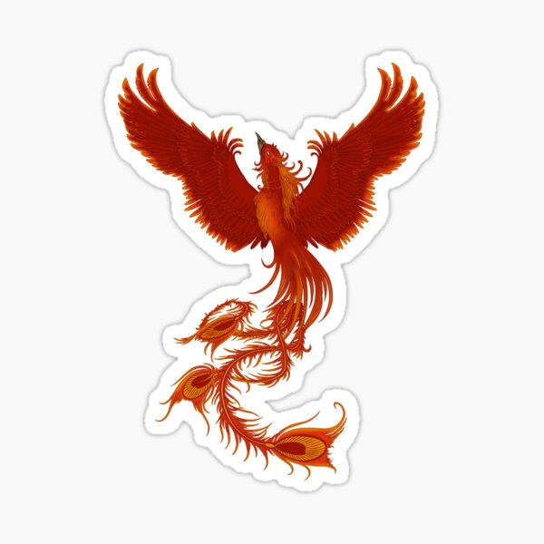 "Phoenix bird" Sticker for Sale by PCMdesigner | Redbubble