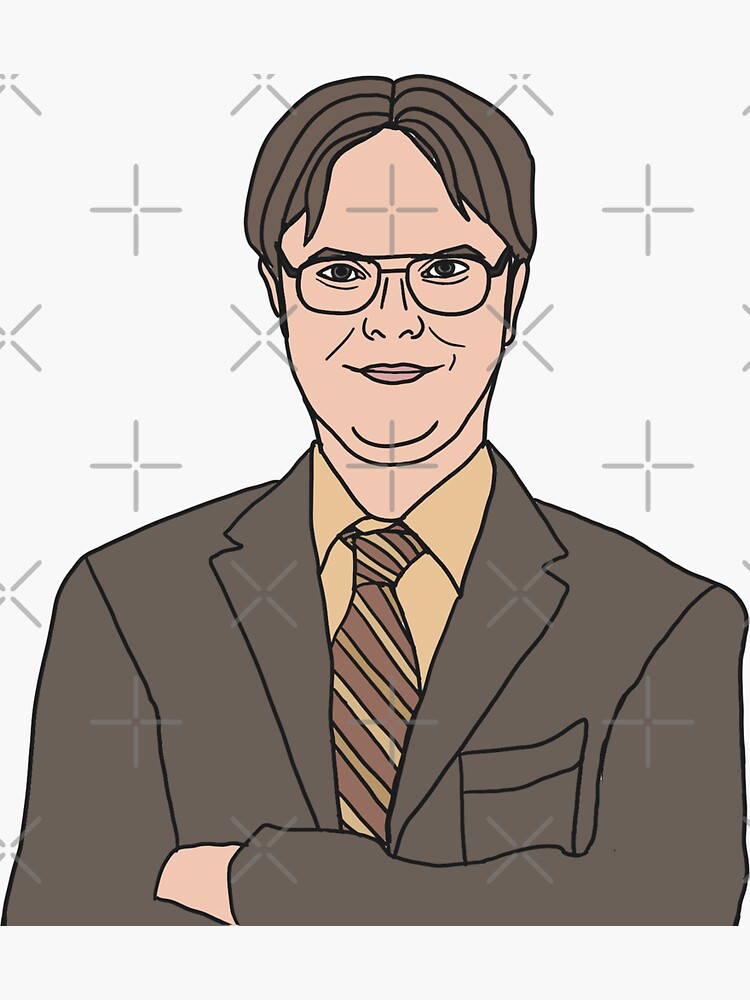 "Dwight Shrute" Sticker for Sale by Cerealchair1959 | Redbubble