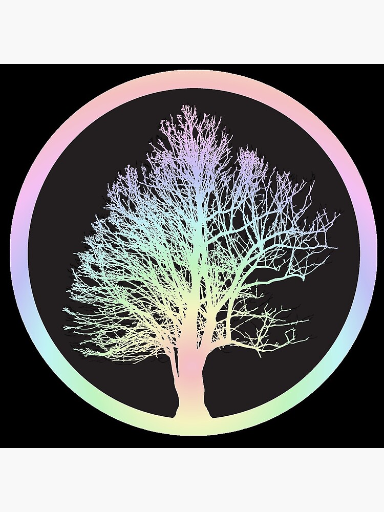 "Pastel Rainbow Tree Silhouette " Art Print for Sale by ELY-designs ...