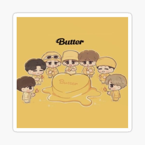 "BUTTER" Sticker for Sale by winterbearshop | Redbubble