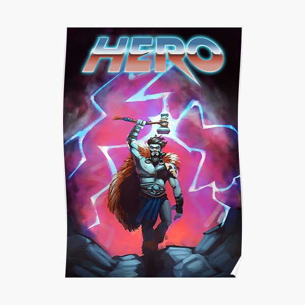 "Heavy Metal Hero" Poster for Sale by psygull | Redbubble
