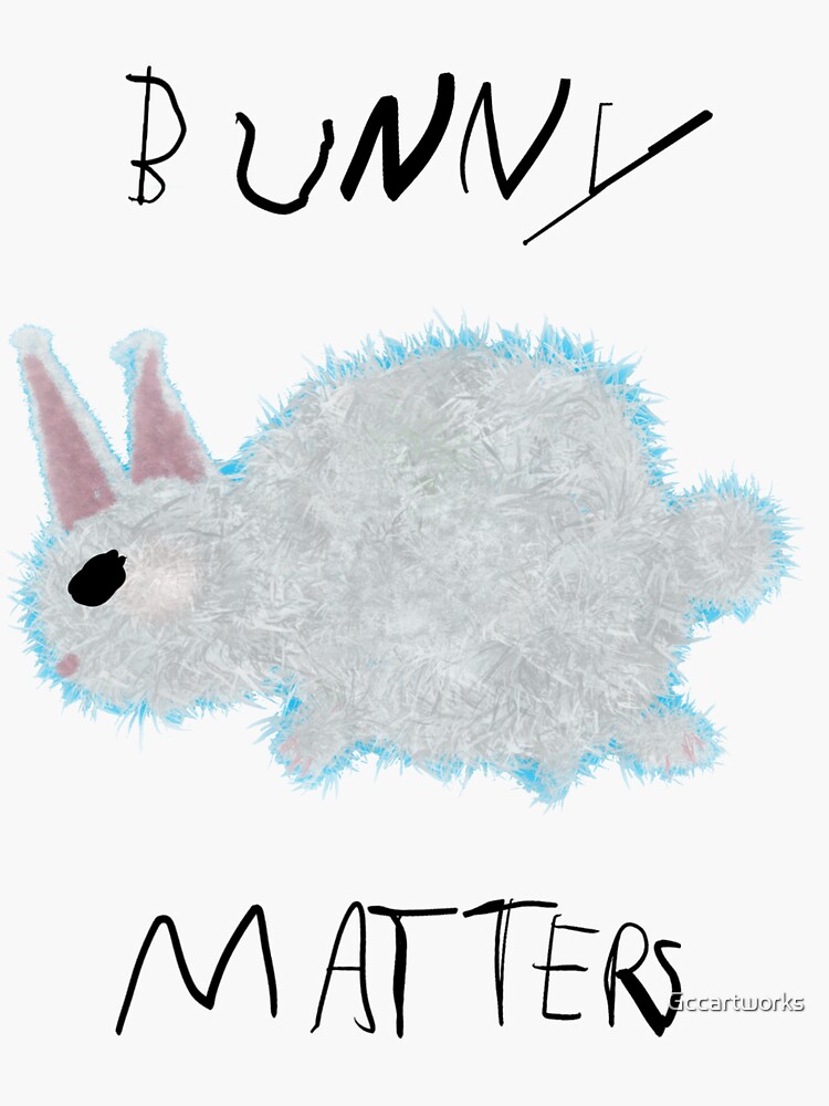 "BUNNY MATTERS - Child's Sketch" Sticker by Gccartworks | Redbubble