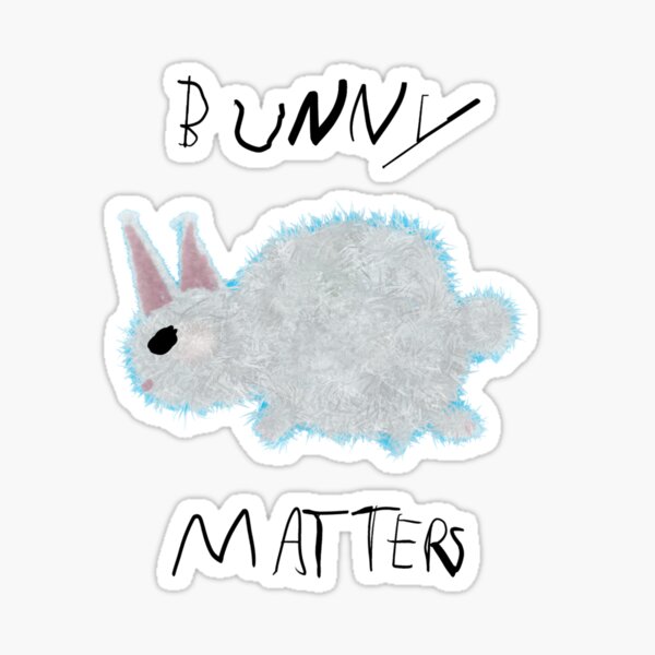 "BUNNY MATTERS - Child's Sketch" Sticker by Gccartworks | Redbubble