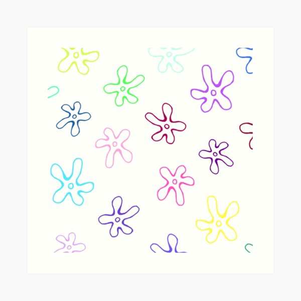 Spongebob Flowers Art Prints | Redbubble