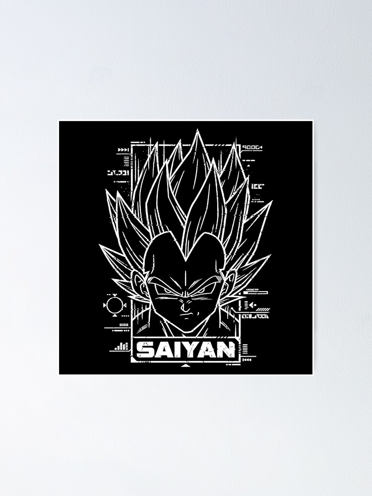 "vegeta, white saiyan" Poster for Sale by cremadesign | Redbubble
