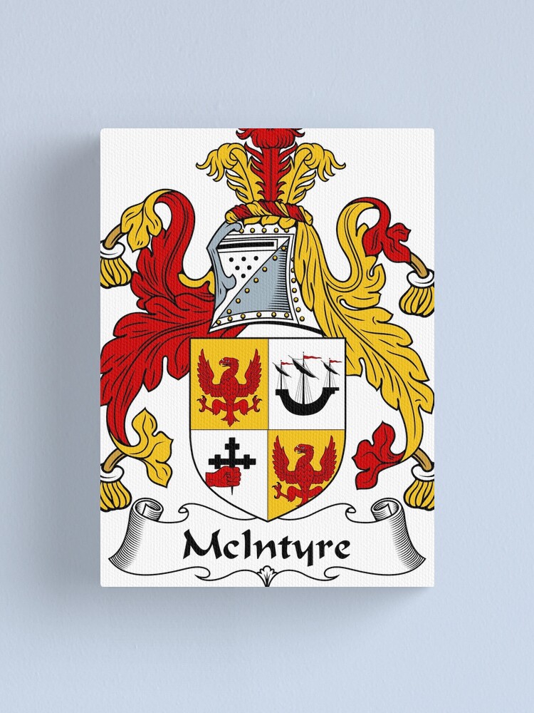 "McIntyre Coat of Arms / McIntyre Family Crest" Canvas Print for Sale ...