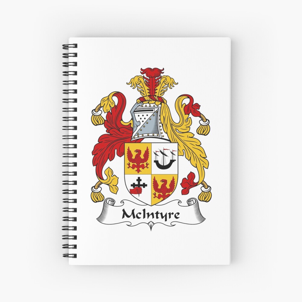 "McIntyre Coat of Arms / McIntyre Family Crest" Spiral Notebook for ...