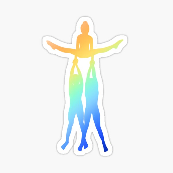 "Women’s trio doing straddle on double support" Sticker for Sale by ...