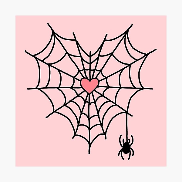 "spider web heart" Photographic Print for Sale by y2kdiariesbyliz ...