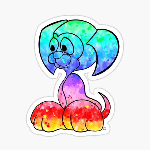 "CUTE RAINBOW CARTOON DOG" Sticker for Sale by CelebraToons | Redbubble