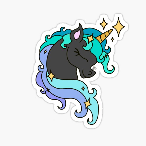 "Neptunic Pride Unicorn" Sticker for Sale by fferretdoodles | Redbubble