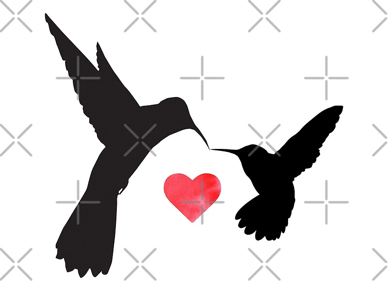"Mother and baby Hummingbird" by Rosaliartbook | Redbubble