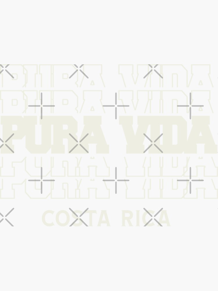 "Pura Vida Costa Rica in Stacked Lettering" Sticker for Sale by ...