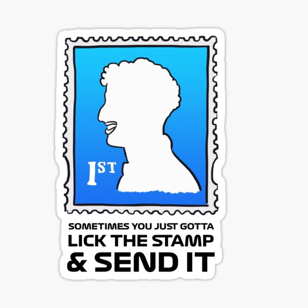 "Daniel Ricciardo - Lick the Stamp and Send It" Sticker for Sale by ...