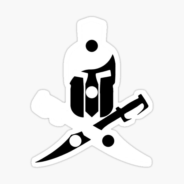 "Yin Yang Spartan Jolly Roger" Sticker by JNHolmsInc | Redbubble
