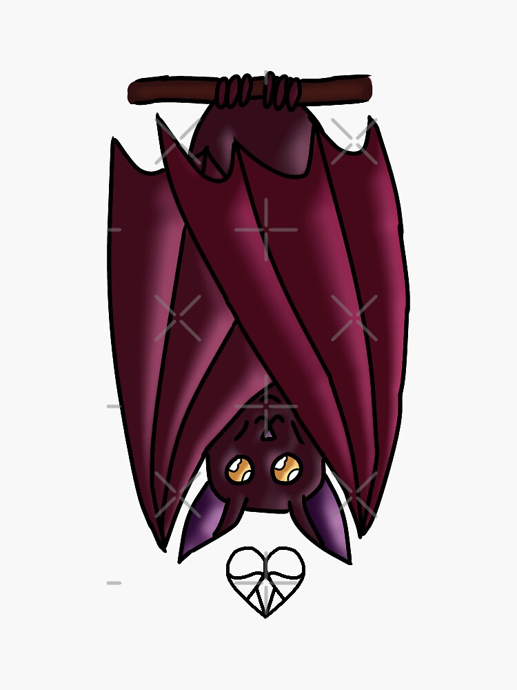 "Sleepy Bat" Sticker for Sale by RayRayViolet | Redbubble