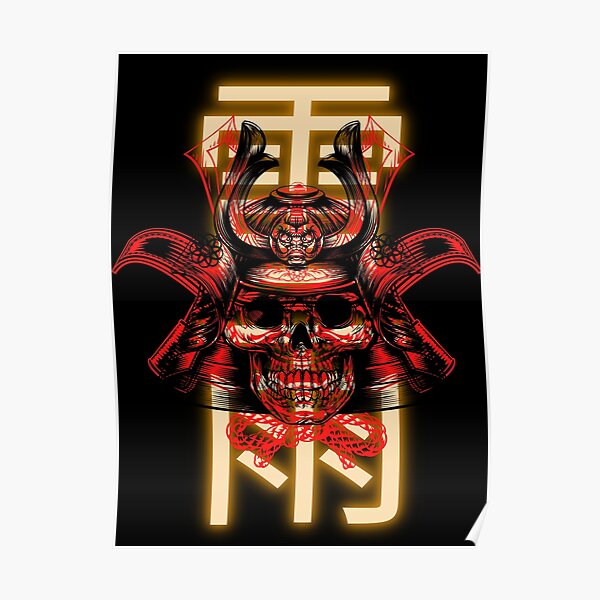 "Undead Samurai - Neon Backlight " Poster by NeonRaiu | Redbubble