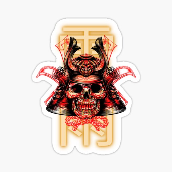 "Undead Samurai - Neon Backlight " Sticker for Sale by NeonRaiu | Redbubble