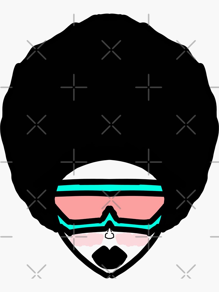 "Afro face " Sticker by EmporiumAwesome | Redbubble