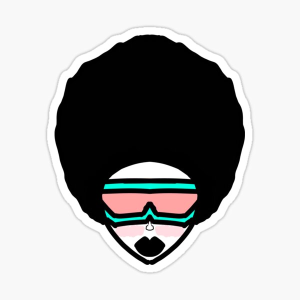 "Afro face " Sticker by EmporiumAwesome | Redbubble