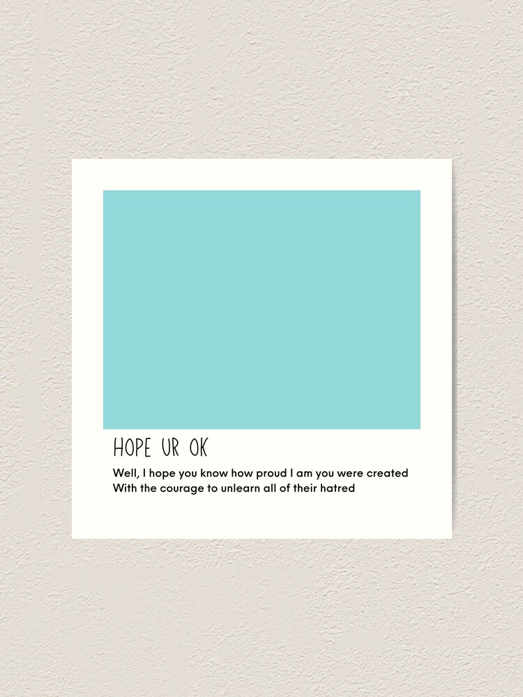 "Olivia Rodrigo Hope Ur Ok - Sour" Art Print by bombalurina | Redbubble