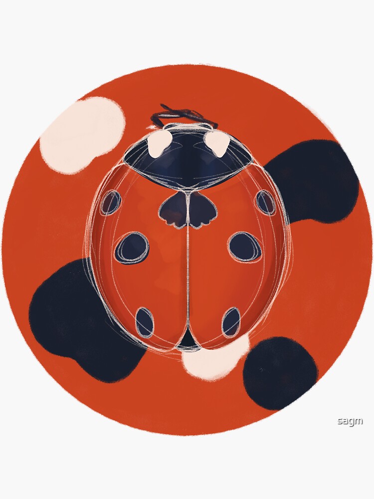 "Ladybug in circle (ladybug background)" Sticker for Sale by sagm ...