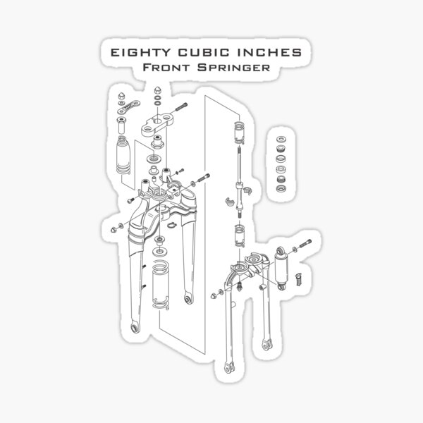 "Front Springer Harley Big Twin Evolution" Sticker for Sale by ...