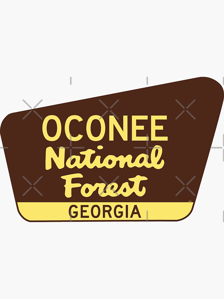 "Oconee National Forest Georgia Sign GA" Sticker for Sale by ...