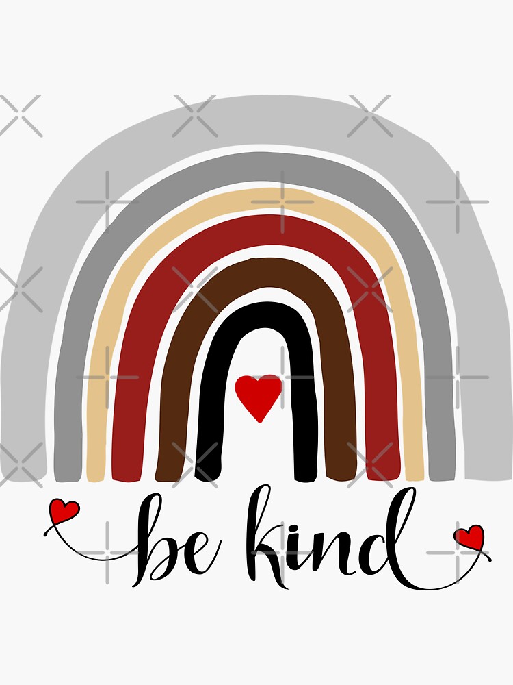 "Be Kind Rainbow" Sticker for Sale by SilverLocksShop | Redbubble