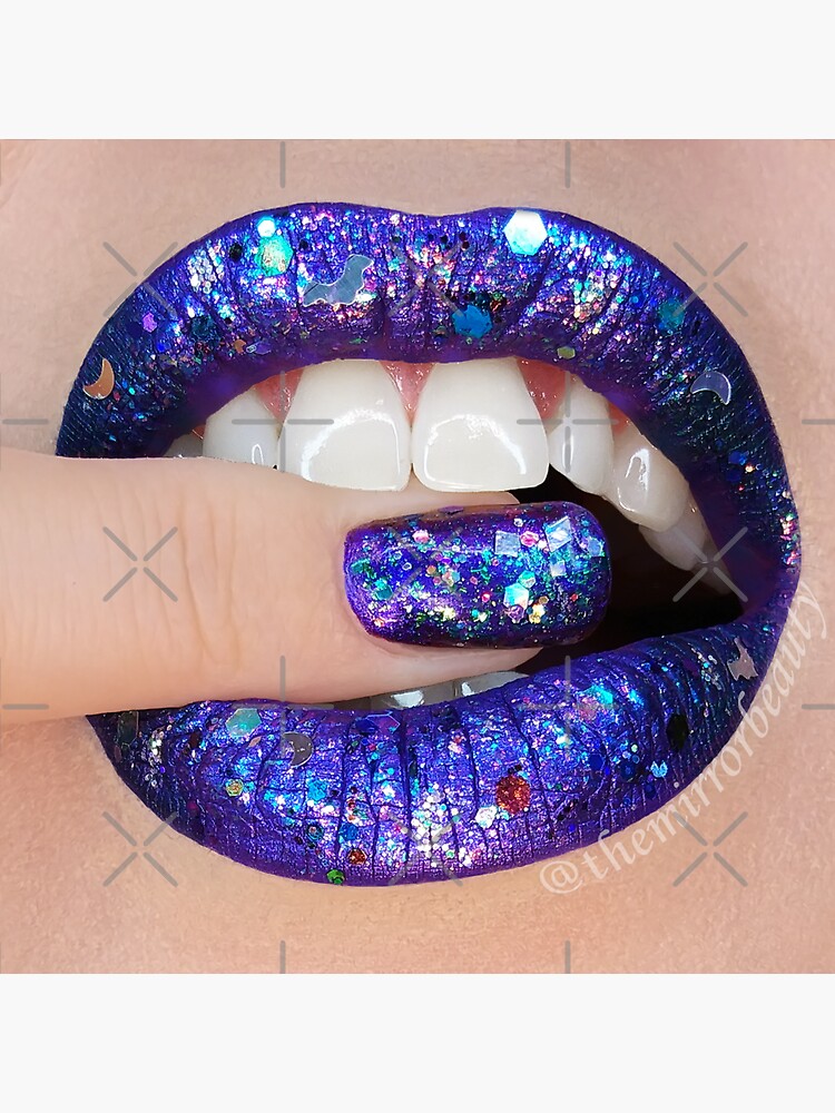 "Glitter snarl lip art and nail art!" Sticker for Sale by ...