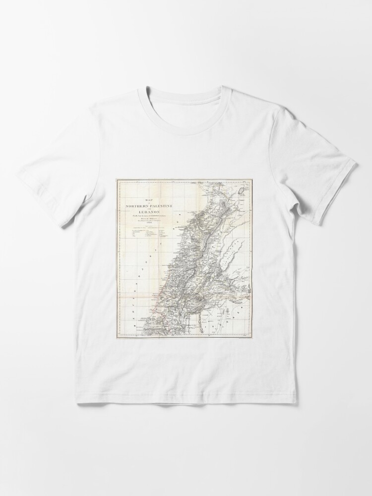 "Vintage Map of Lebanon (1856)" T-shirt for Sale by BravuraMedia ...