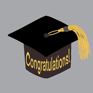 "Congratulations Graduation Cap" Sticker for Sale by MessagInAWord ...