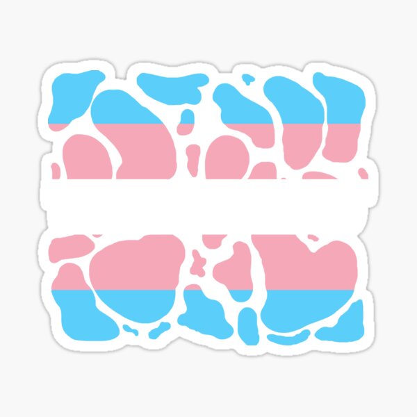 "Trans Pride Flag Cow Print - Pride Month!!!!!" Sticker for Sale by ...