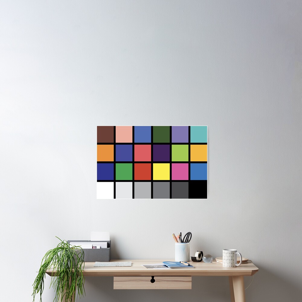 "Color Rendition Chart" Poster for Sale by ortegasg | Redbubble