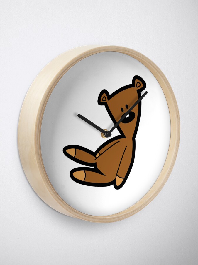 "Mr Bean Teddy Bear" Clock for Sale by johncastello23 | Redbubble
