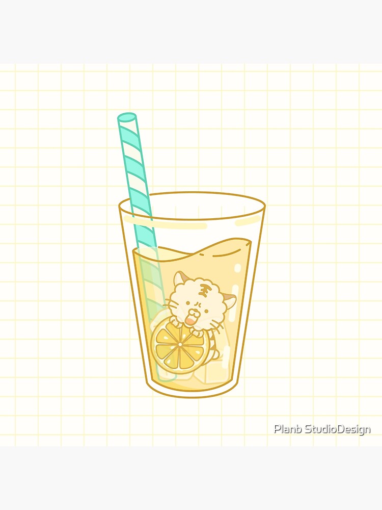 "Cute cat character in cool lemonade" Art Print for Sale by choiyoojin ...