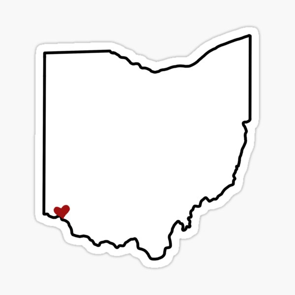 "Cincinnati Heart in Ohio" Sticker by sunnnysu | Redbubble