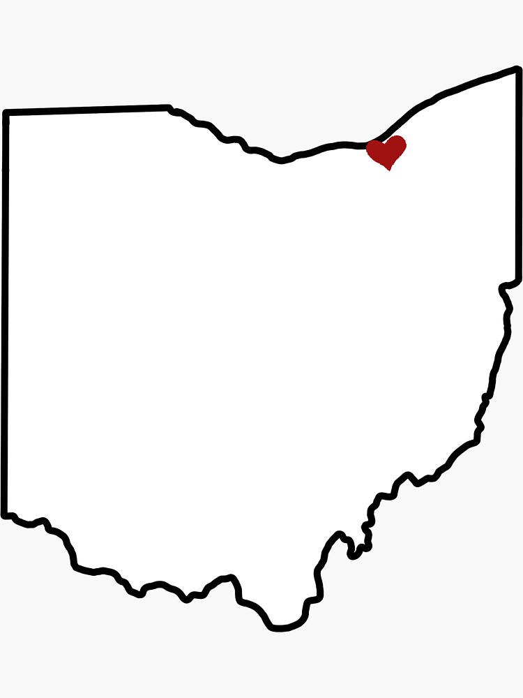 "Cleveland Heart in Ohio" Sticker for Sale by sunnnysu | Redbubble