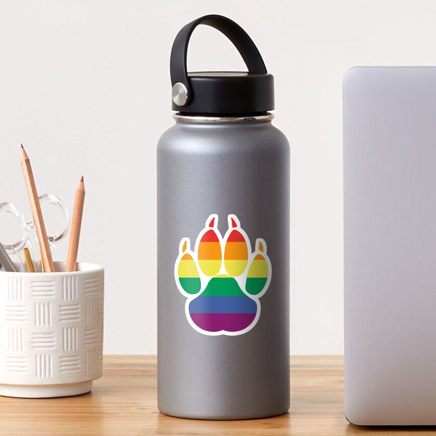 "GAY Pride Paw" Sticker for Sale by LulitaDarkRose | Redbubble