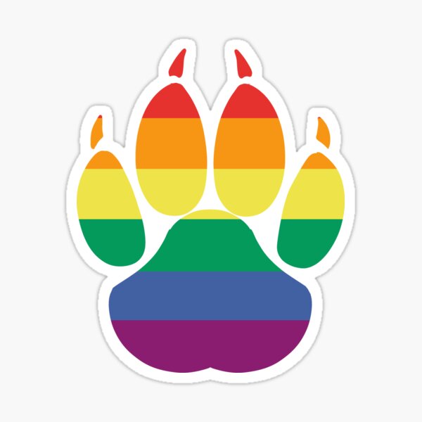 "GAY Pride Paw" Sticker for Sale by LulitaDarkRose | Redbubble