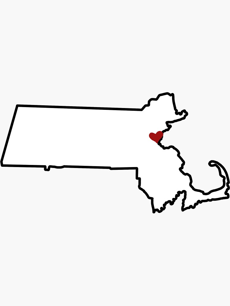 "Boston Heart in Massachusetts" Sticker for Sale by sunnnysu | Redbubble