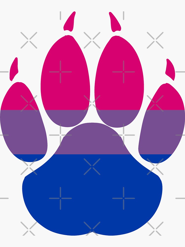 "BISEXUAL Pride Paw" Sticker for Sale by LulitaDarkRose | Redbubble
