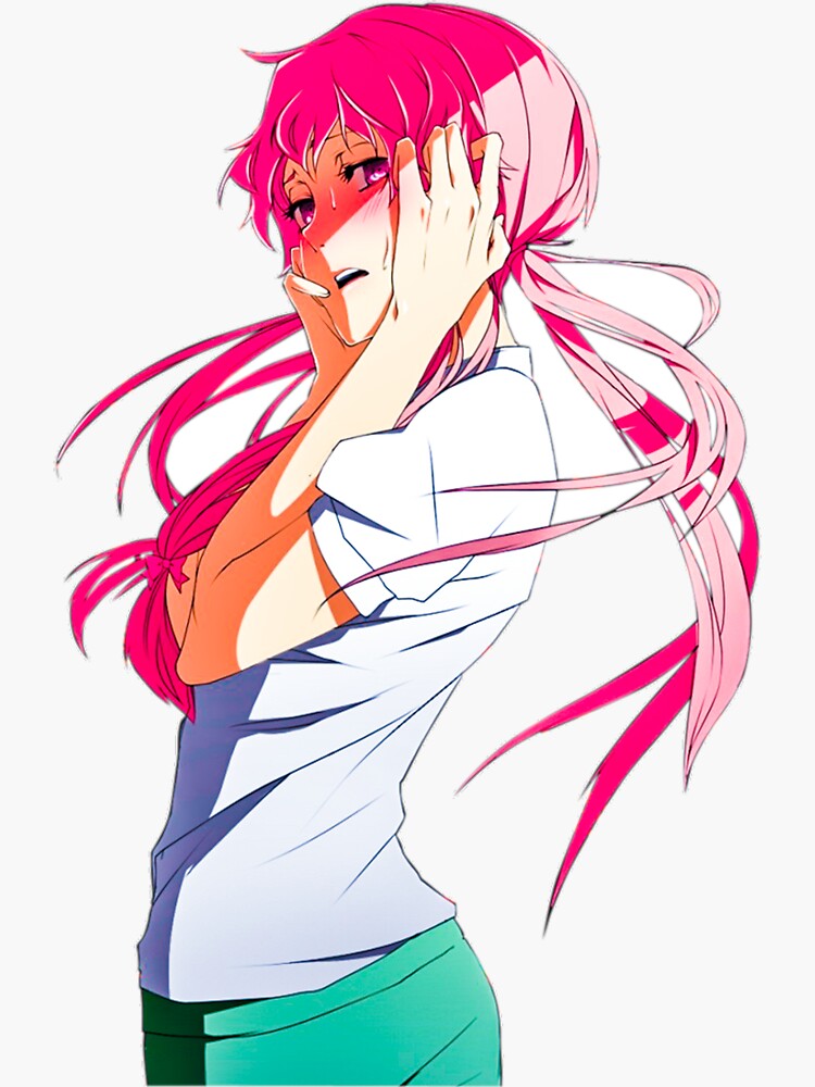 "Yuno Gasai" Sticker for Sale by Waifun | Redbubble